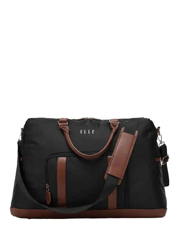 ELLE Luxe Journey 30l Weekender Duffle Bag - Black