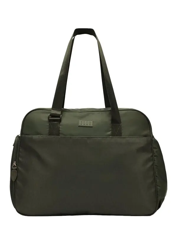 ELLE Wayfarer 40l Monogram Weekender Duffle Bag - Olive Green