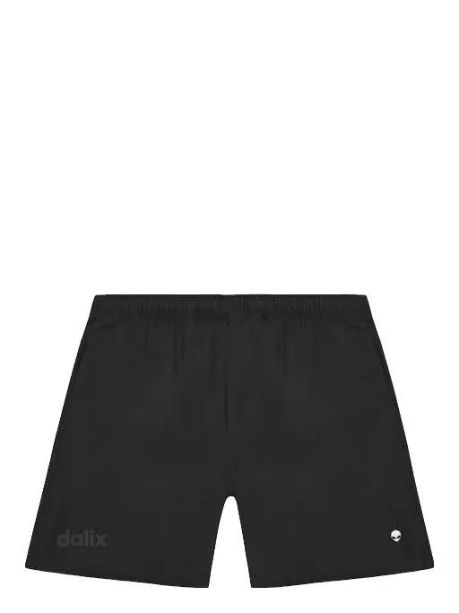 DALIX Alien Design Beach Shorts - Black