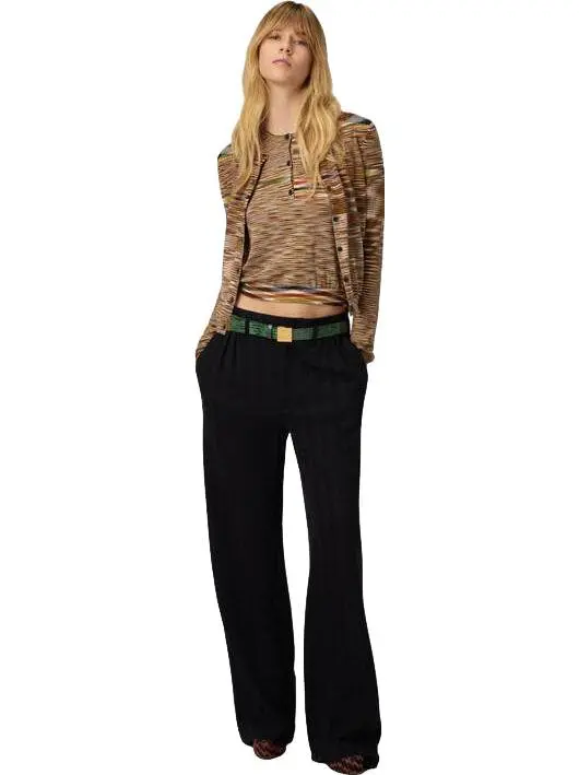 Missoni Short Crew Neck Cardigan - Multicoloured