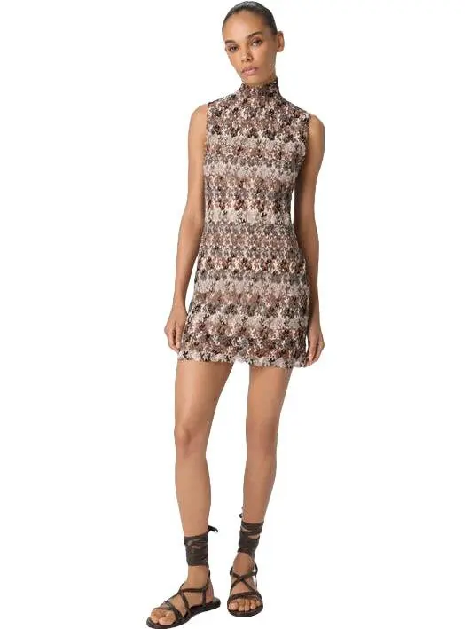 Missoni High-neck Mini Dress In Embroidered Lace - Multicoloured 2