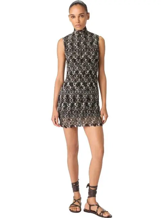 Missoni High-neck Mini Dress In Embroidered Lace - Multicoloured