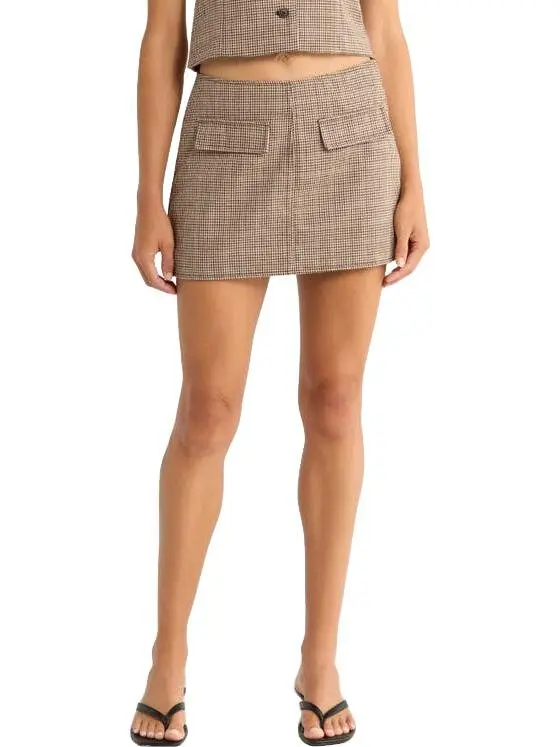 Blanknyc Houndstooth Mini Skirt - Between The Lines
