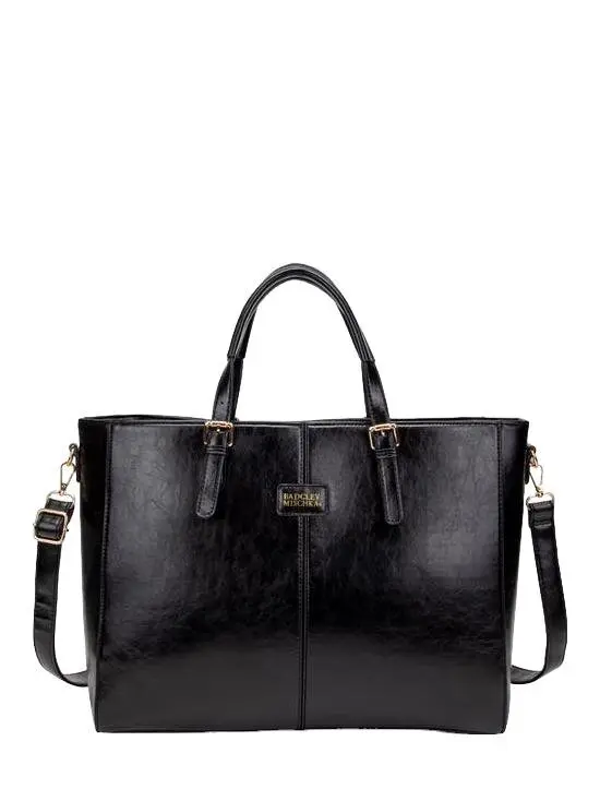 Badgley Mischka Julia Vegan Leather Weekender Duffel Bag - Black