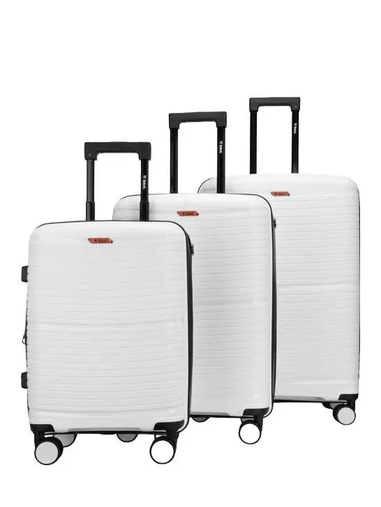 BOBCAT 3-piece Expandable Spinner Luggage Set With Tsa Lock - White