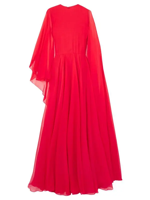 Givenchy Silk-crepon Gown - Red