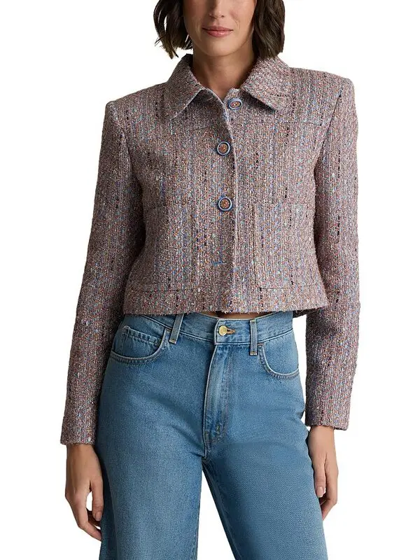 St. John Tweed Jacket - Periwinkle Rose Lurex