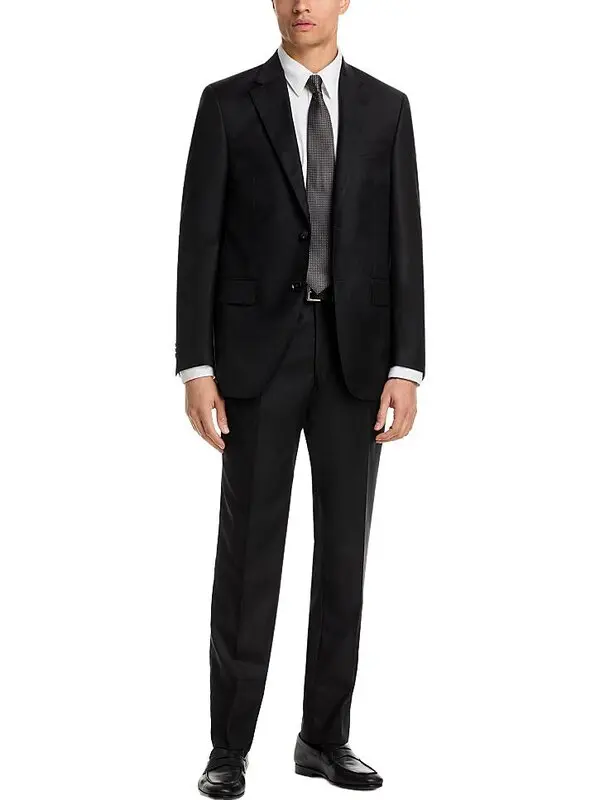 Peter Millar Flynn Solid Classic Wool Regular Fit Suit - Black