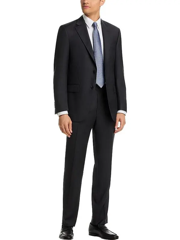 Peter Millar Flynn Solid Classic Wool Regular Fit Suit - Charcoal