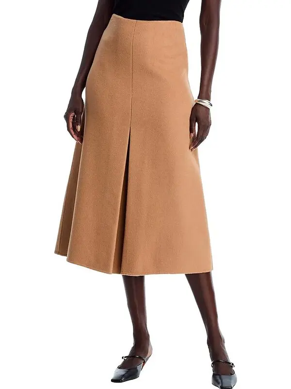 Rue Sophie A-line Midi Skirt - Camel