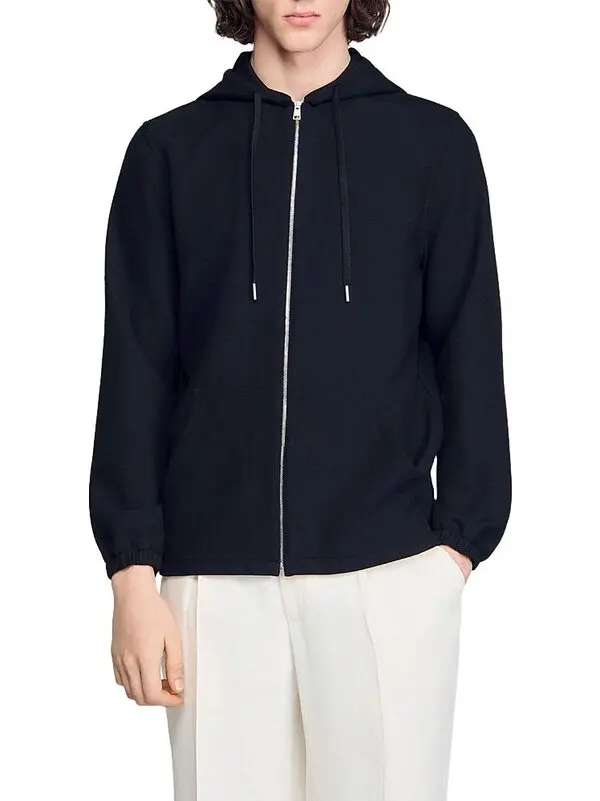 Sandro Zip Hoodie - Black