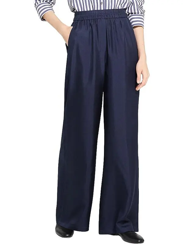 Theory Silk Wide Leg Pants - Nocturnal Way