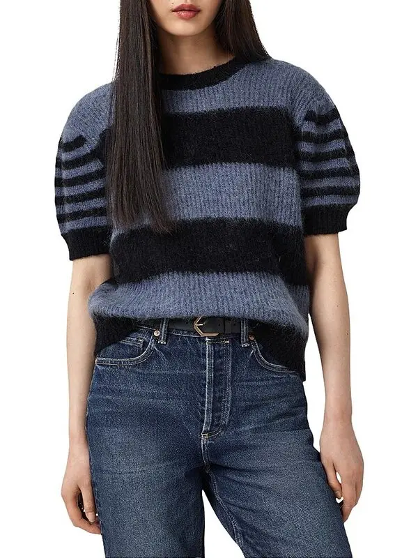 ALLSAINTS Clem Crewneck Sweater - Black/blue