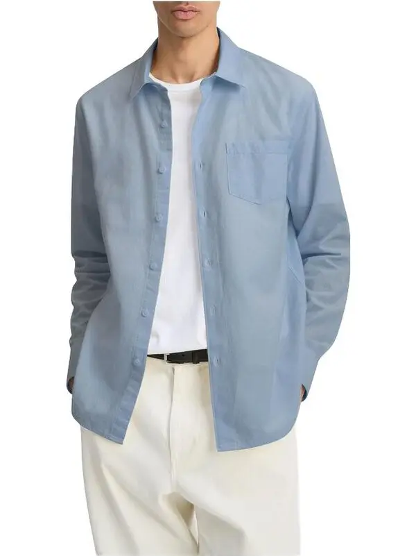 Vince Cotton Chambray Shirt - Natural