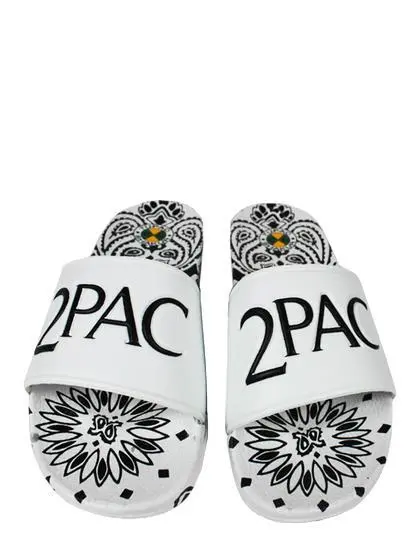 CROSS COLOURS 2pac Paisley Slides - White