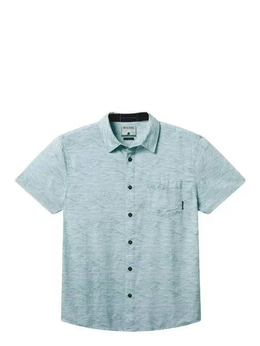 BAJA LLAMA Roll Tides7-seas Button Up - Light Green