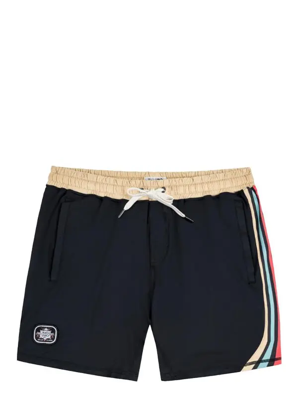 BAJA LLAMA Mach Zero Lounge Shorts Retro - Black
