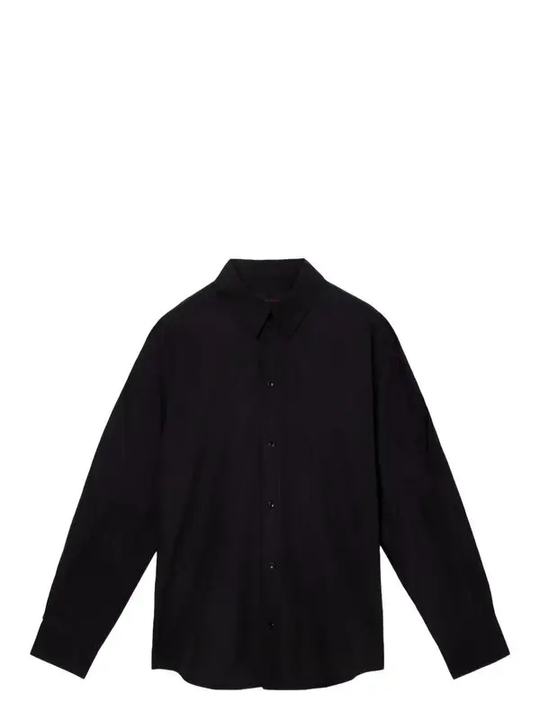 Simone Rocha Daisy-embellished Poplin Shirt - Black