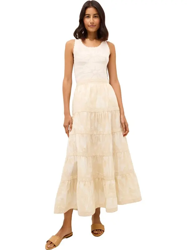 MARIE OLIVER Blakely Tiered Cotton Skirt - Fleur
