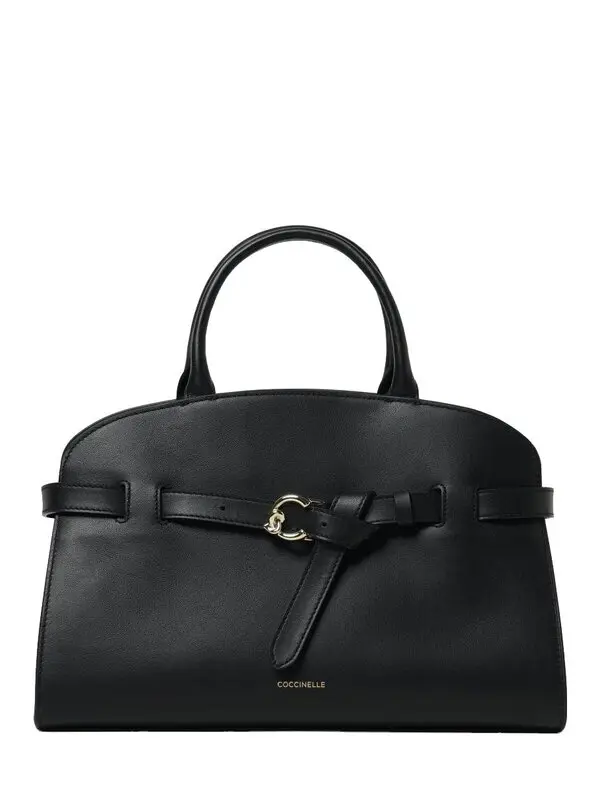 COCCINELLE Top Handle Bag With Buckle Detail - Black