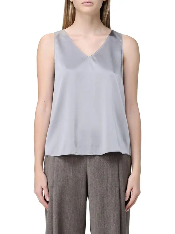 Emporio Armani V-neck Sleeveless Top - Grey