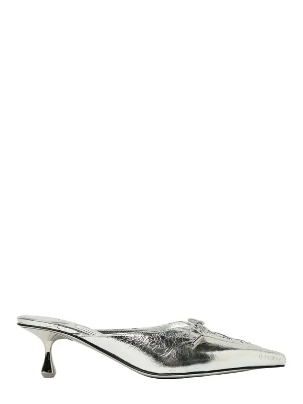 JIMMY CHOO Heeled Mules - Silver