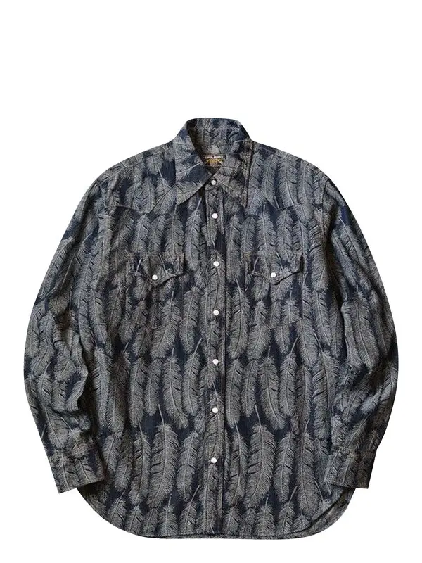 Kapital Magpie Denim Husky Western Shirt - Blue