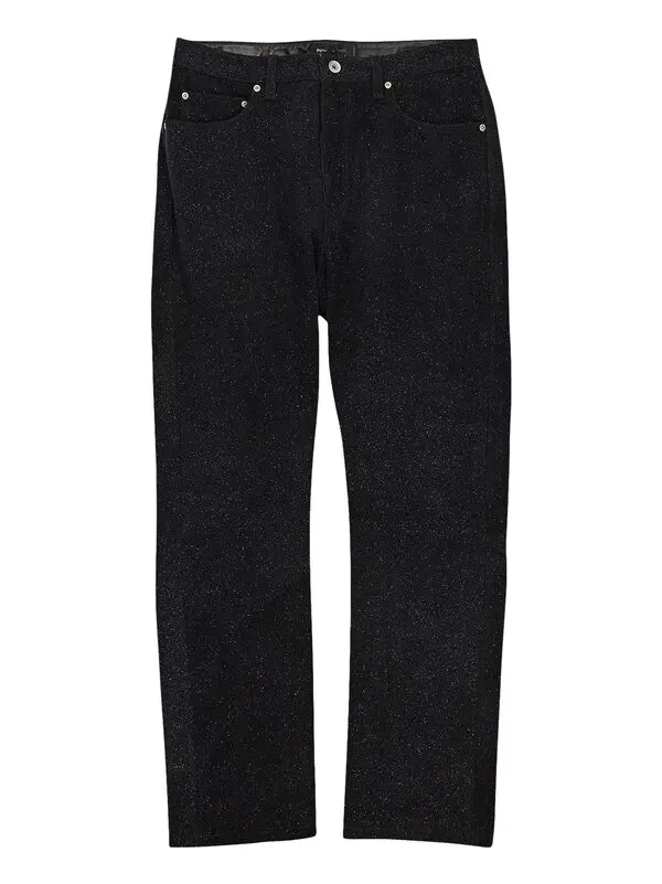PURPLE BRAND Leather Relaxed Fit Skinny Jeans - Black