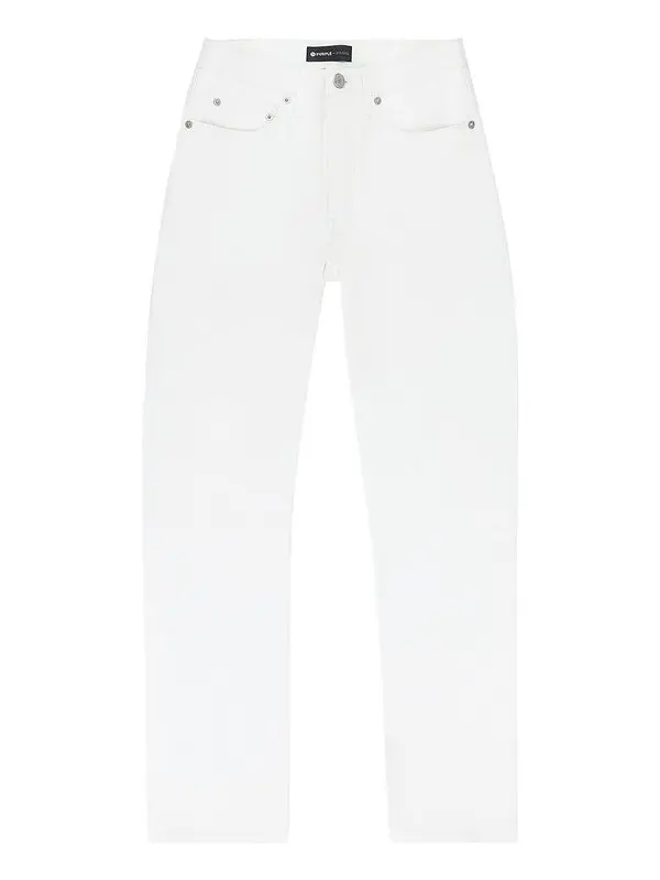 PURPLE BRAND Leather Relaxed Fit Trousers - White