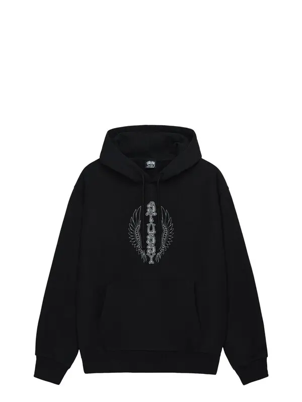 StÜssy Wes Wings Hoodie - Black