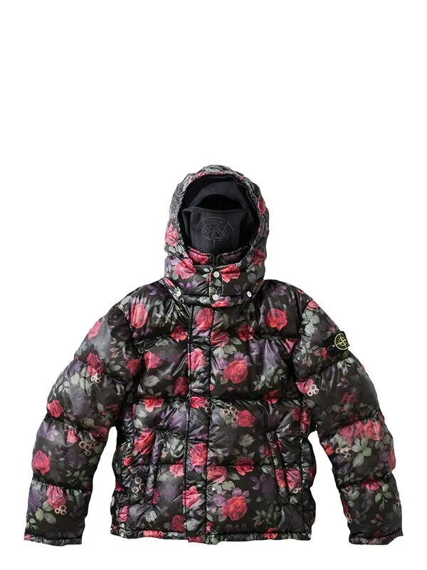 Supreme X Stone Island Printed Puffy Jacket - Black