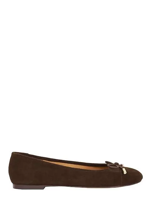 DUNE Suede Ballet Flats - Brown Suede