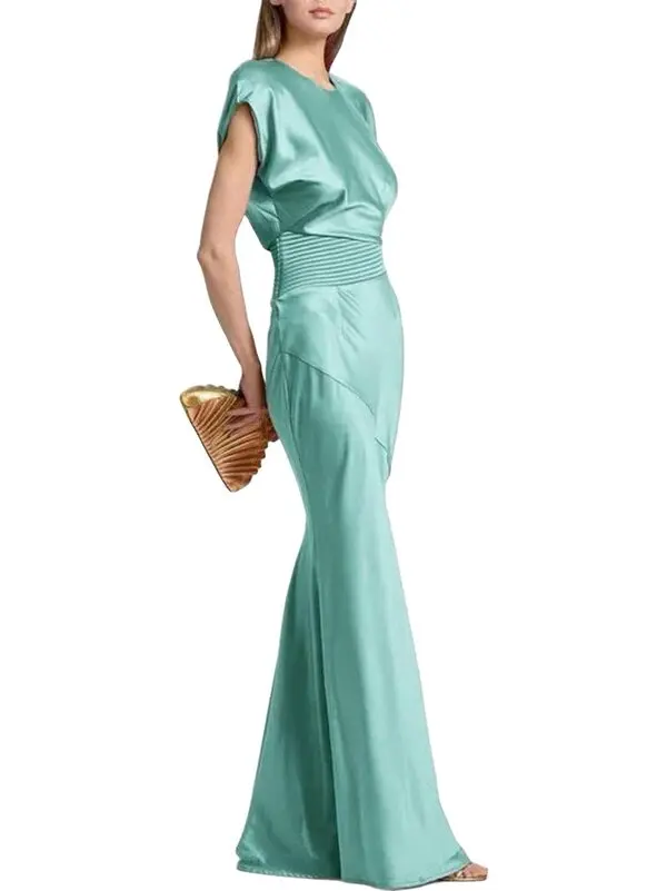 ZHIVAGO Bond Draped Mermaid Gown - Mint