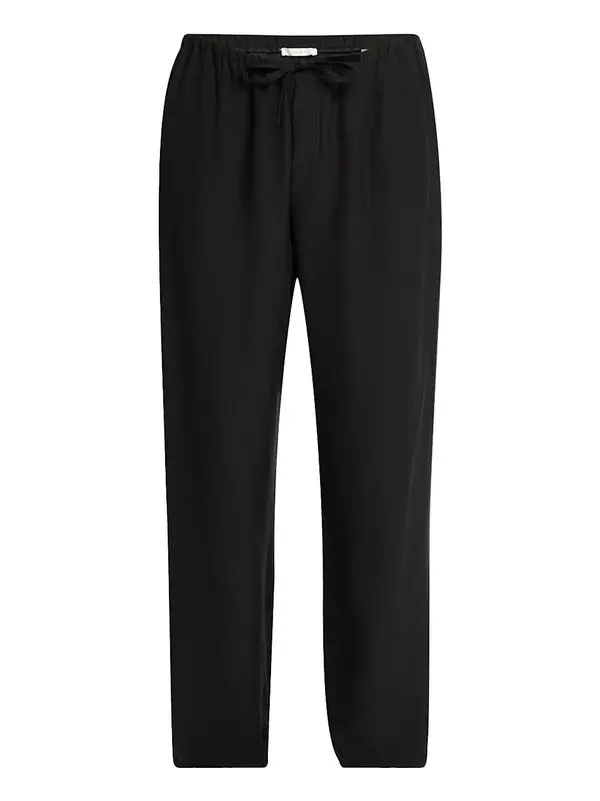 THE ROW Loose-fit Wool Drawstring Pants - Black