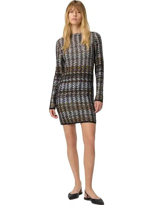 Missoni Mini Dress With Chevron And Stripe Pattern - Multicoloured