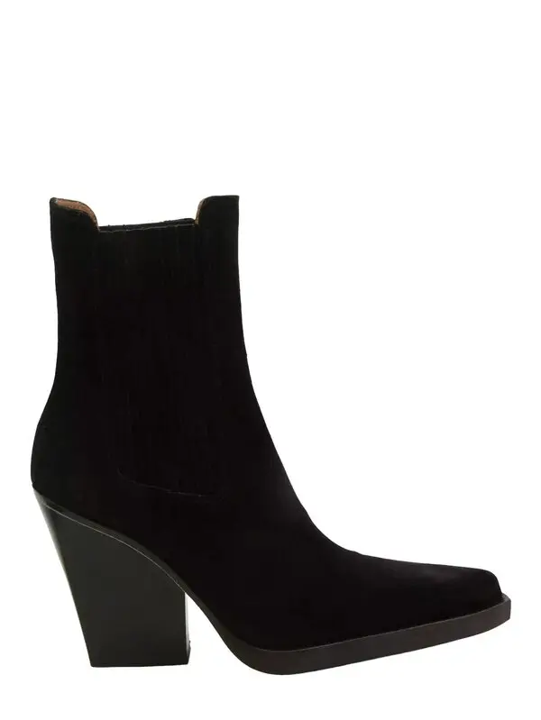 Paris Texas Elastic-panel Pointed-toe Boots - Black