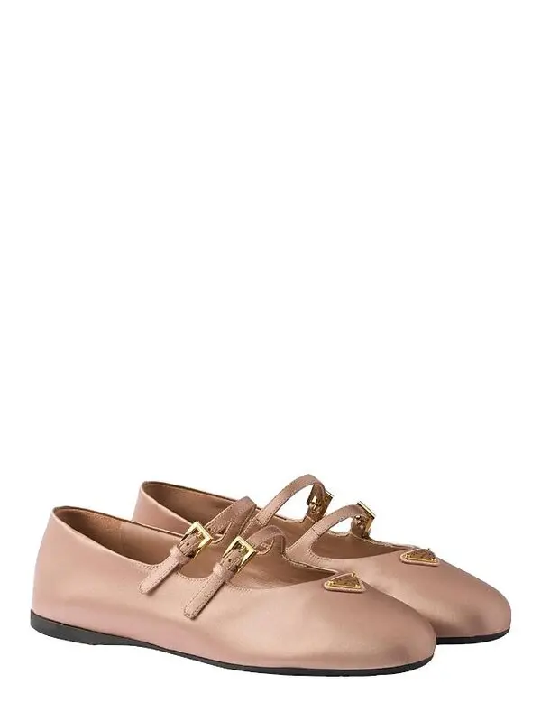 Prada Satin Ballerinas - Powder