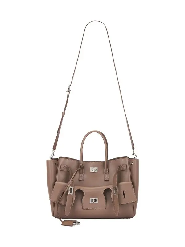 Balenciaga Bel Air Small Carry Bag - Taupe