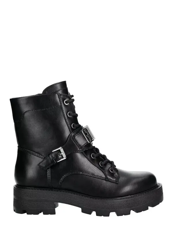 Guess Lace-up Biker Boots - Black
