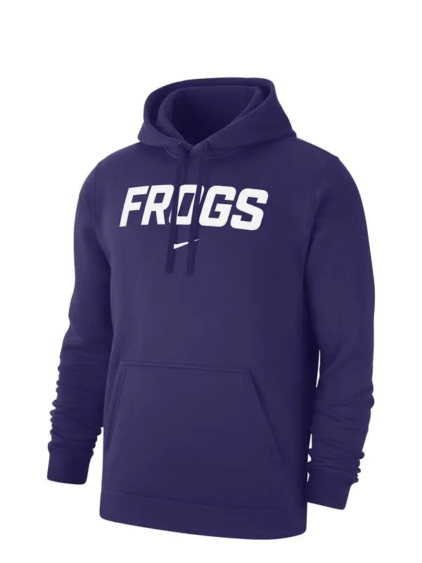 Nike Tcu Club Fleece College Pullover Hoodie - Purple
