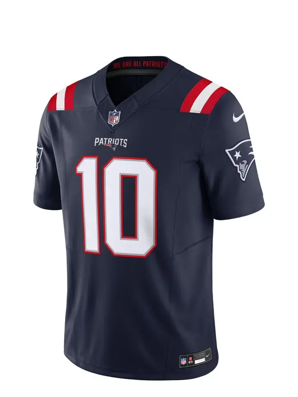 Nike Drake Maye New England Patriots Dri-fit Nfl Limited Jersey - Blue