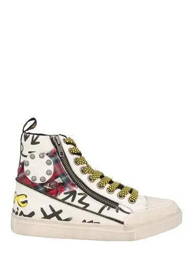 EMANUÉLLE VEE High-top Leather Sneakers - White