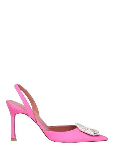 Amina Muaddi Textile Fiber Pumps - Pink