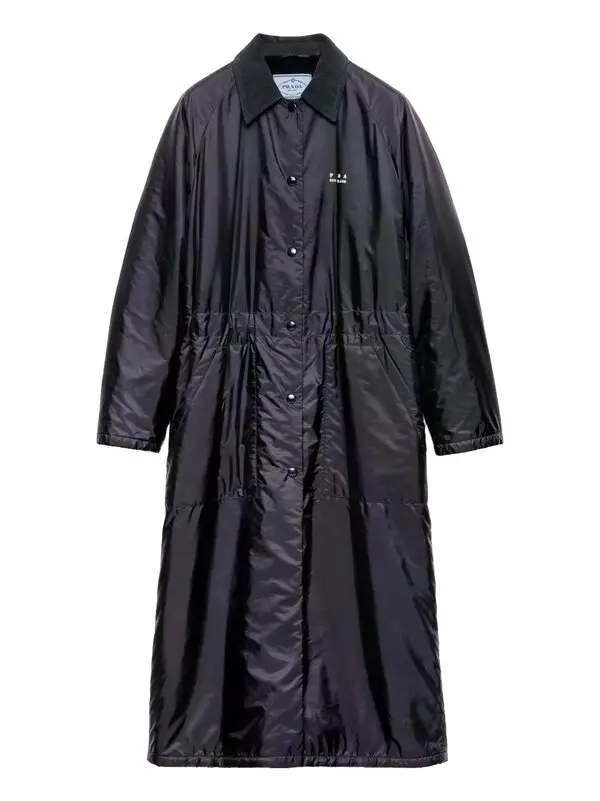 Prada Raglan-sleeve Patch-pocket Coat - Blue