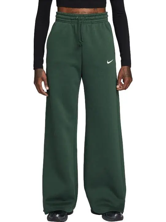 Nike Sportswear Phoenix High-waist Wide-leg Sweatpants - 323 Fir/sail
