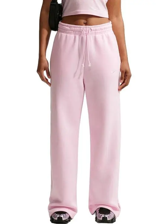 Nike Sportswear Phoenix High-waist Wide-leg Sweatpants - 663 Pink Foam/sail