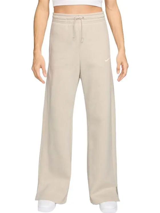 Nike Sportswear Phoenix High-waist Wide-leg Sweatpants - Light Orewood Brown/sail