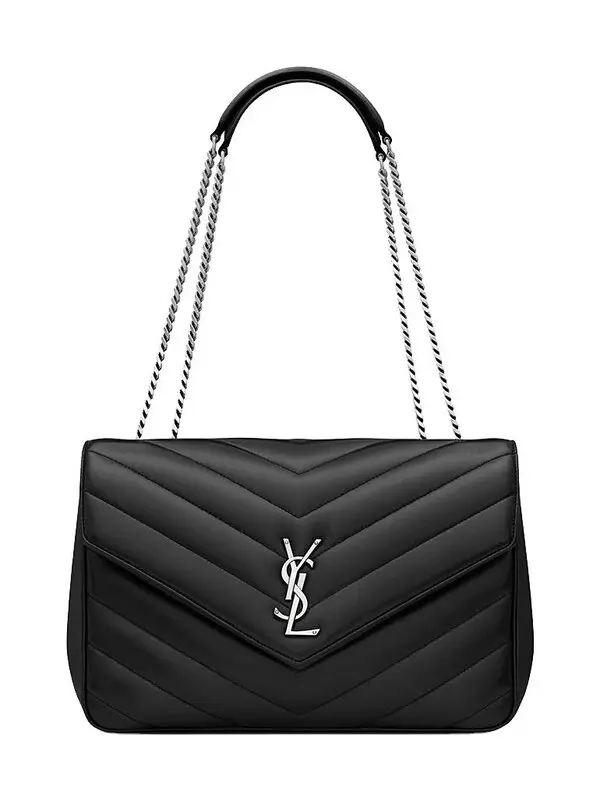 Saint Laurent Loulou Large Convertible Shoulder Bag - Black