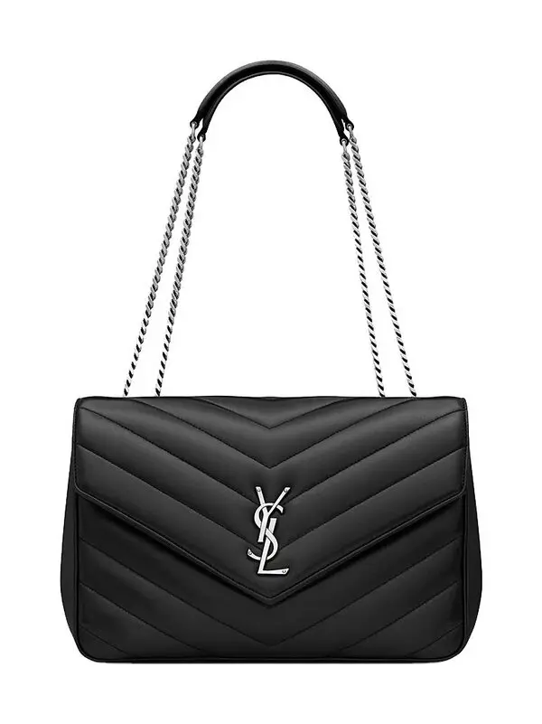 Saint Laurent Loulou Large Convertible Shoulder Bag - Black