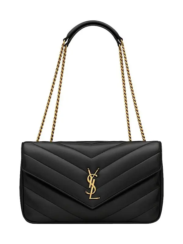 Saint Laurent Loulou Large Convertible Shoulder Bag - Noir